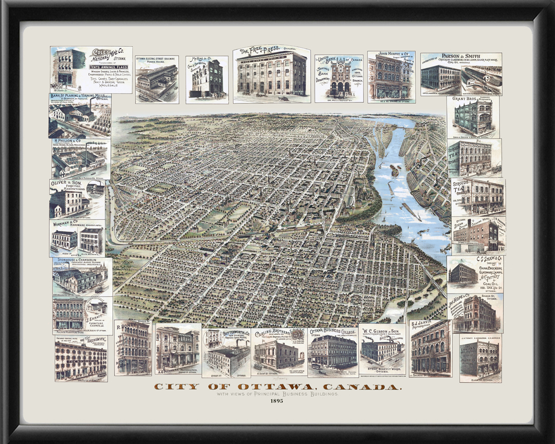 Victoria BC Canada 1889 Restored Map | Vintage City Maps