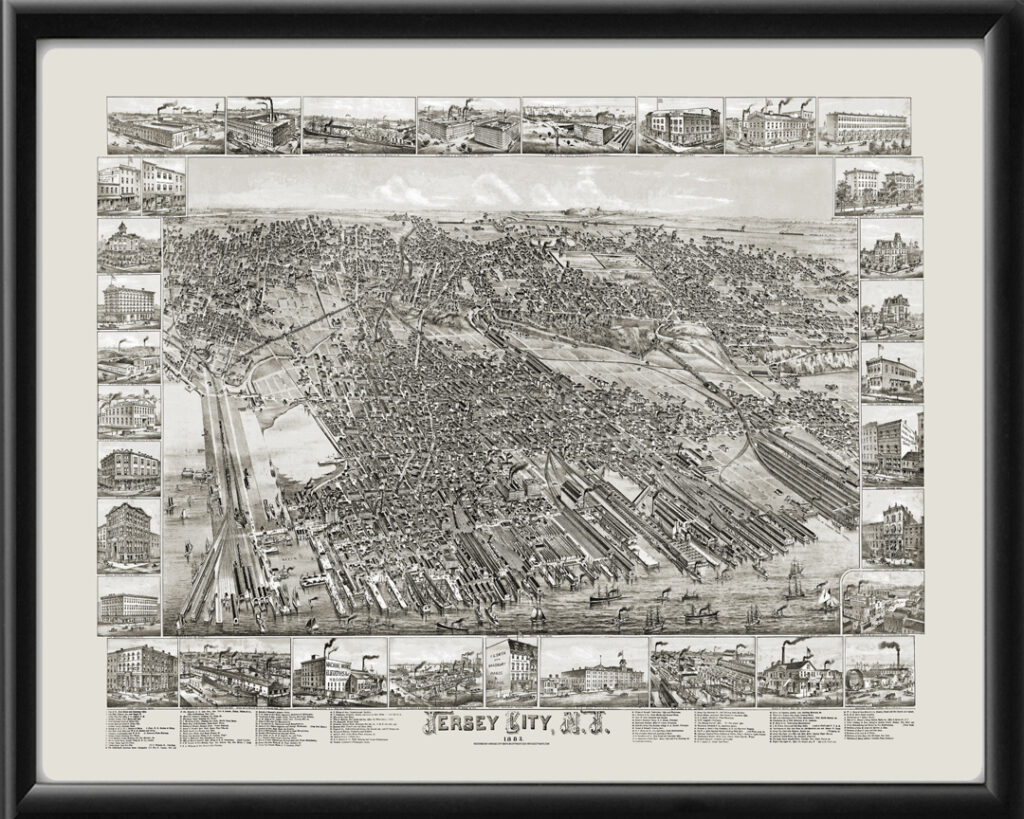 Atlantic City NJ 1900 (Color) - Vintage City Maps, Restored Maps