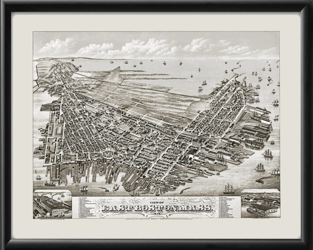 Hopkinton MA 1880 Restored Map | Vintage City Maps