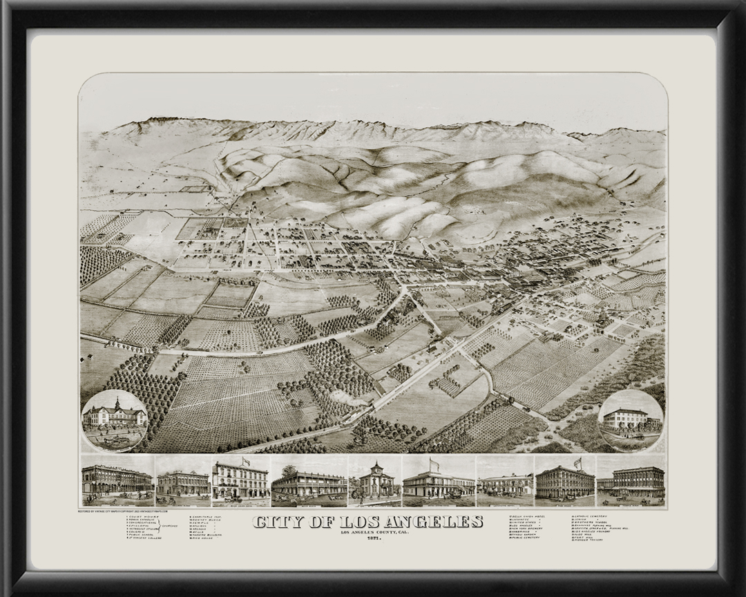 Old Los Angeles Tourist Map Online Exhibition Los Angeles Mapped