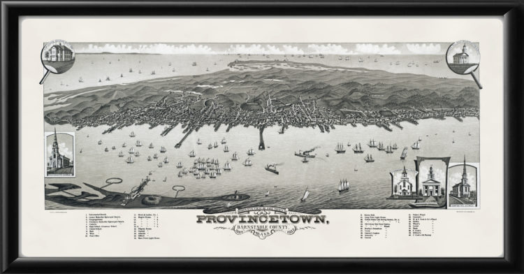 Provincetown MA 1882 Restored Map | Vintage City Maps