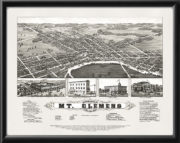 Mt. Clemens MI 1881 Restored Map | Vintage City Maps