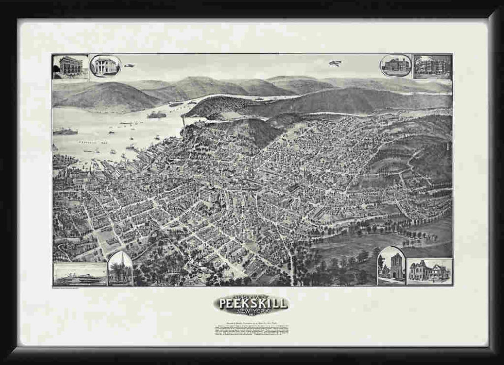 Peekskill NY 1910 Restored Map | Vintage City Maps