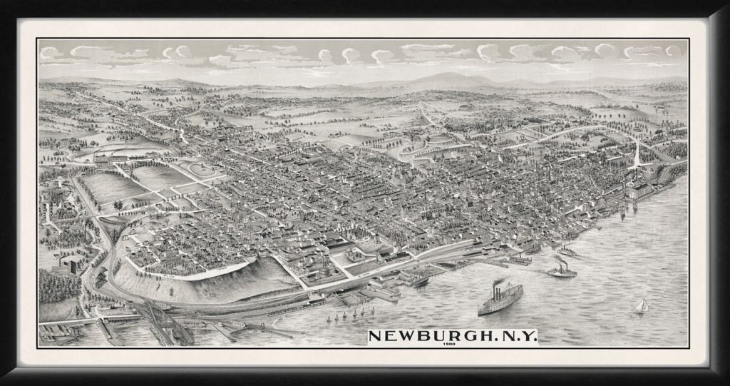 Newburgh NY 1900 Restored Map | Vintage City Maps