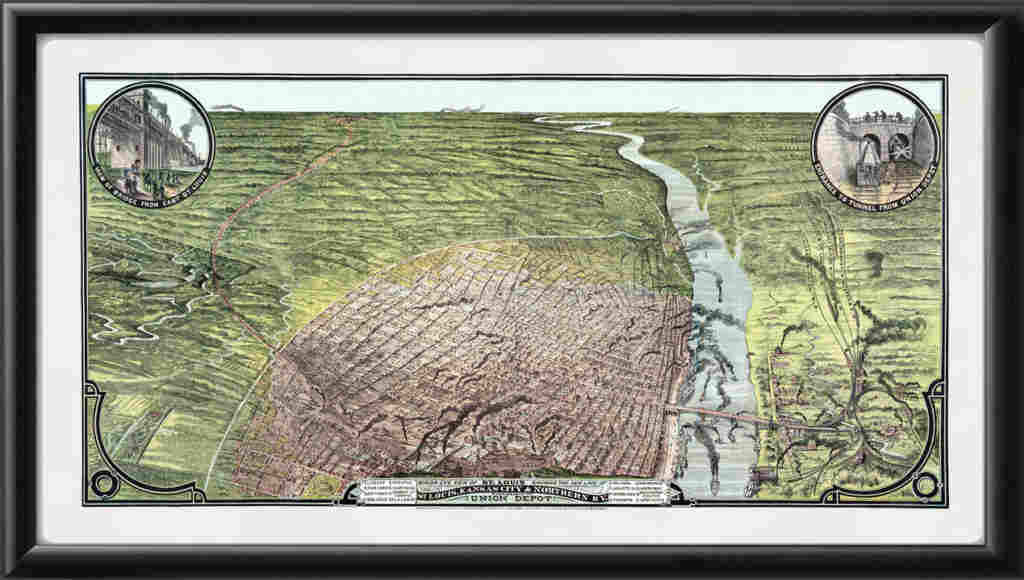 St. Louis MO 1876 Restored Map | Vintage City Maps
