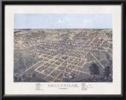 Belleville IL 1867 Restored Map | Vintage City Maps