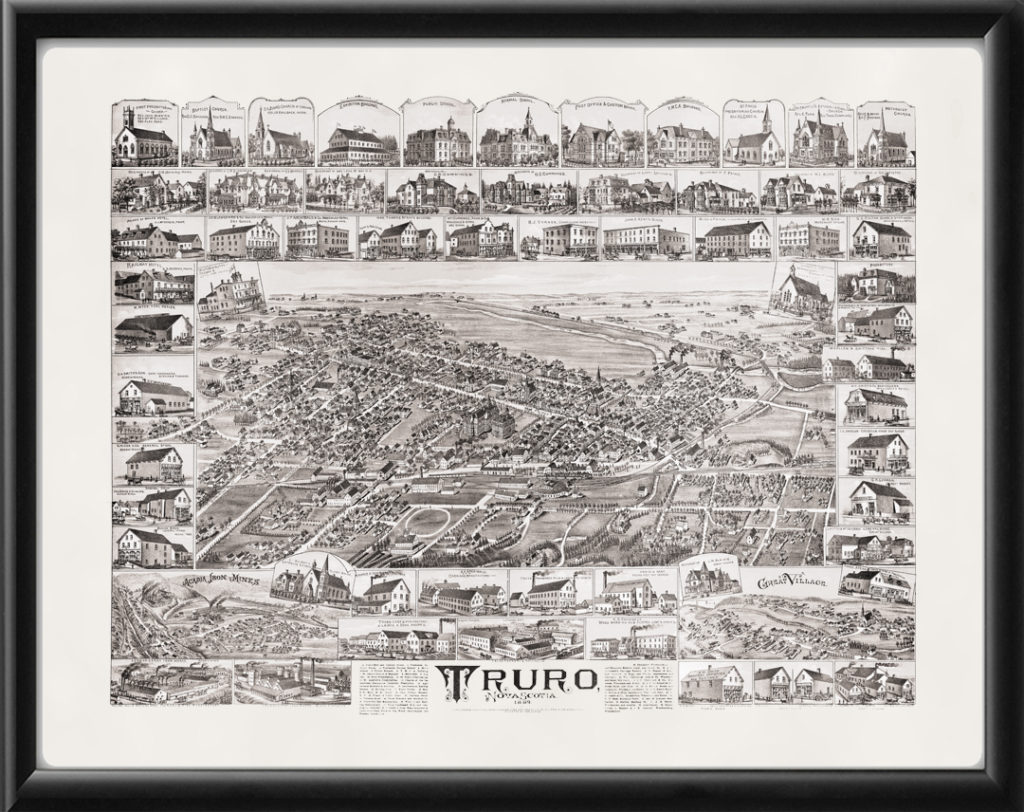 Truro Nova Scotia 1889 Restored Map | Vintage City Maps