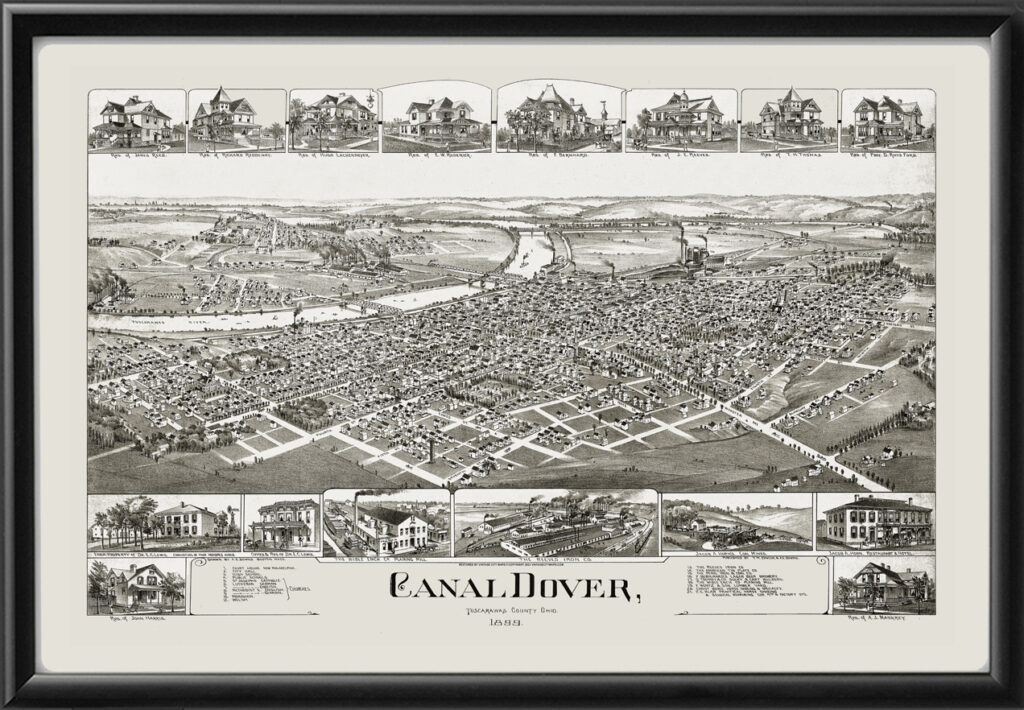 Dover OH 1899 Restored Map | Vintage City Maps
