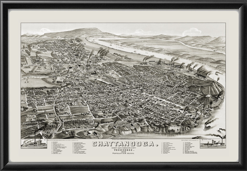 Historical Maps Chattanooga Tennessee Amazon.com: HISTORIX Vintage