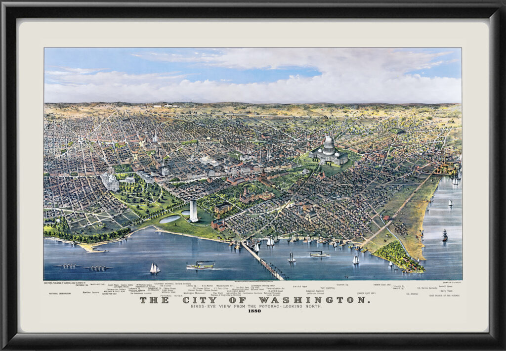 Washington DC 1865 Restored Map | Vintage City Maps