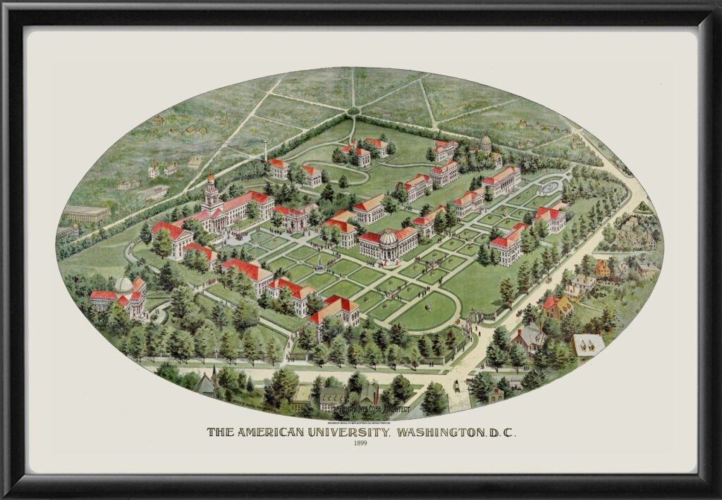American University - Washington DC 1899 - Vintage City Maps