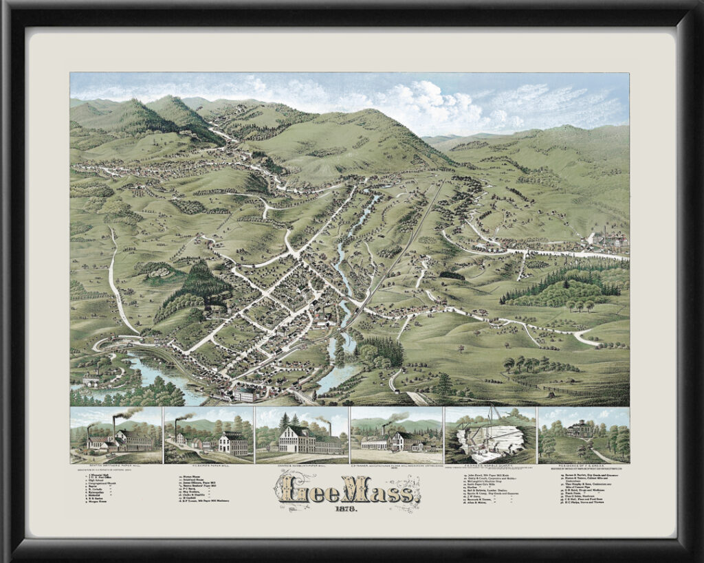 Lee, Massachusetts 1878 - Vintage City Maps