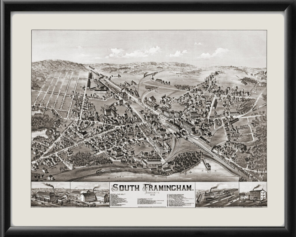 Map of Framingham | Vintage City Maps