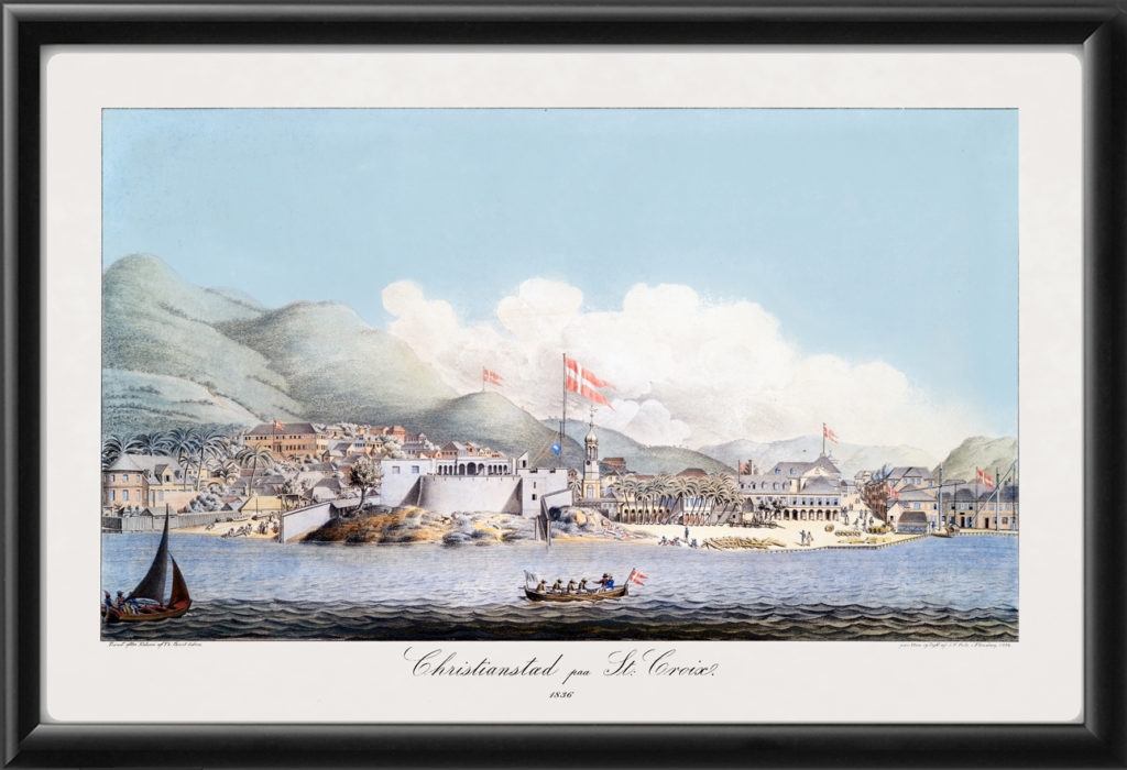 Christiansted, St. Croix 1836 - Vintage City Maps, Restored City Maps
