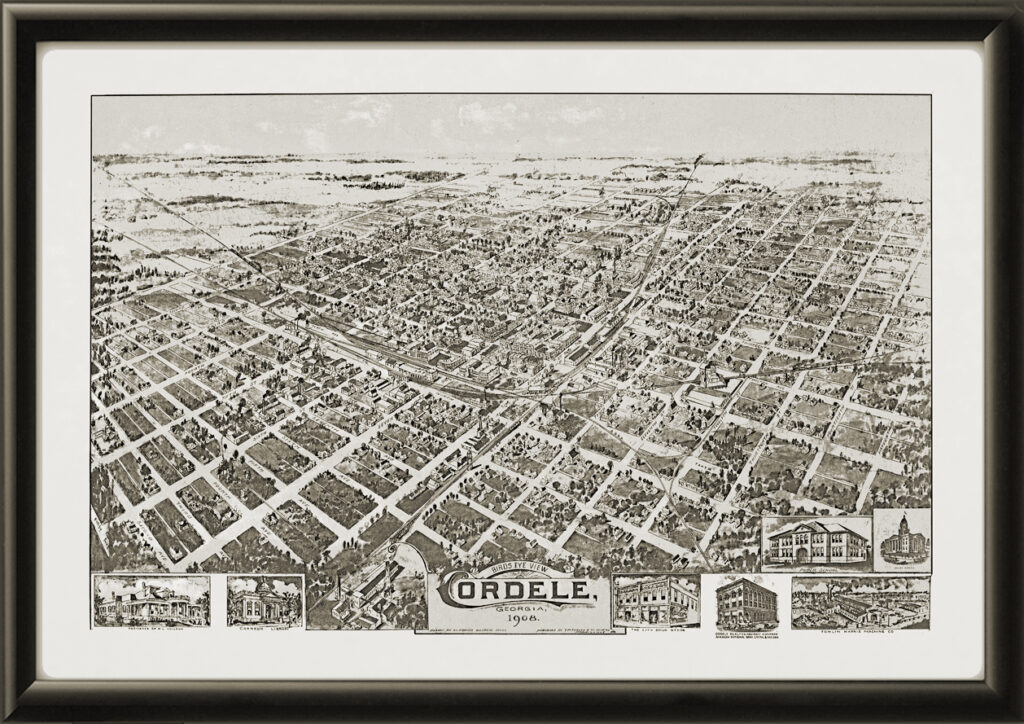 Cordele GA 1908 | Vintage City Maps - Restored City Views