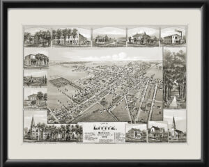 Lititz PA 1887 Restored Map | Vintage City Maps