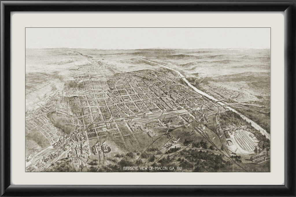 Macon GA 1912 Restored Map | Vintage City Maps