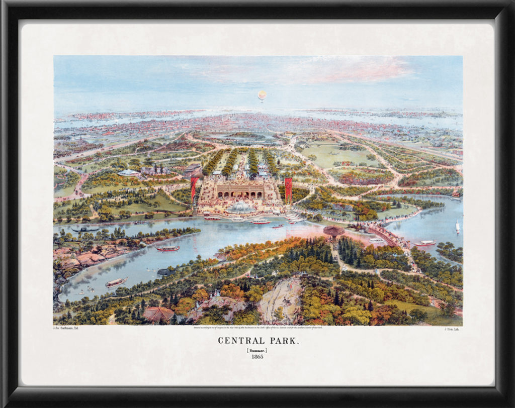 New York City NY 1865 Restored Map | Vintage City Maps