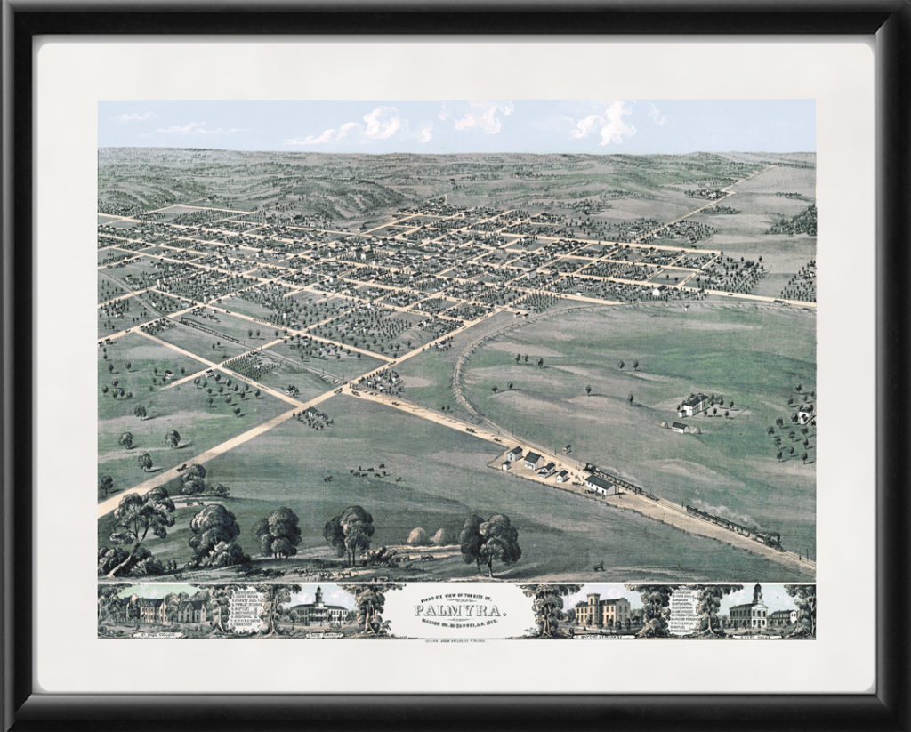 Palmyra MO 1869 Restored Map | Vintage City Maps