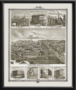 Atlantic, Iowa 1875 Restored Map | Vintage City Maps