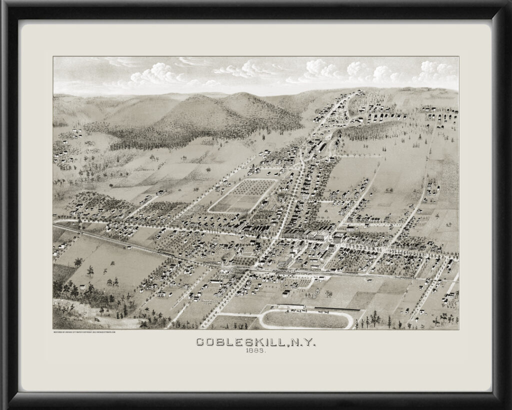 Cobleskill NY 1883 | Vintage City Maps - Restored Bird's Eye ViewS