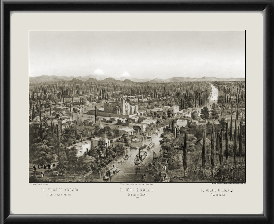 Mexico City MX 1840 (2) Restored Map | Vintage City Maps