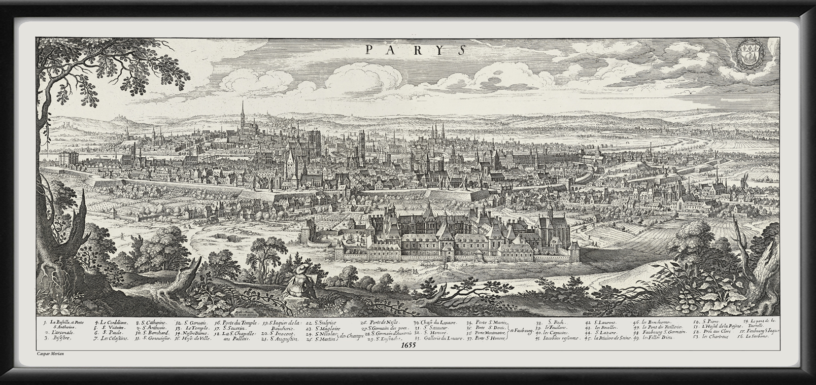 Paris France 1840 (9) Restored Map | Vintage City Maps