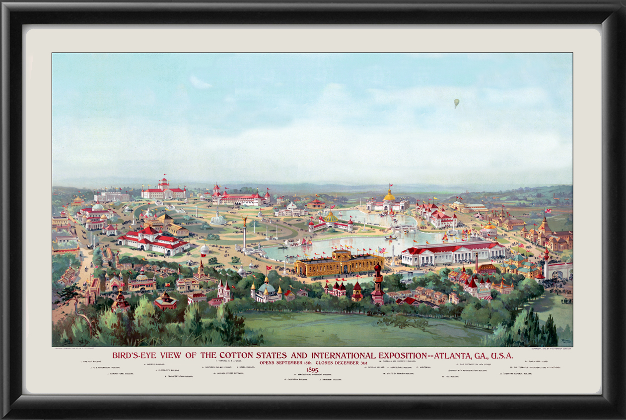 Atlanta GA 1895 | Vintage City Maps - Restored Bird's Eye Views