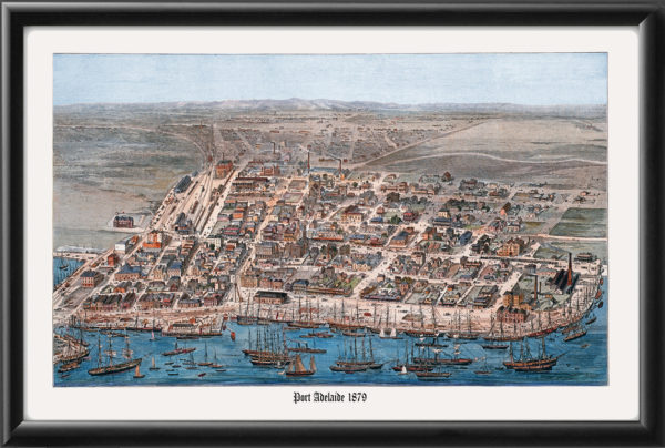Melbourne Australia 1855 Restored Map | Vintage City Maps