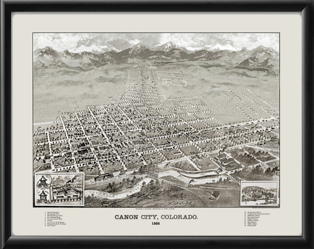 Canon Colorado Map Canon City Map Print | Canon City Colorado Map