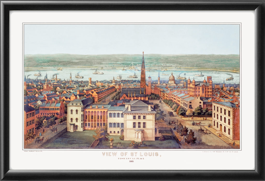 St. Louis MO 1865 Restored Map | Vintage City Maps