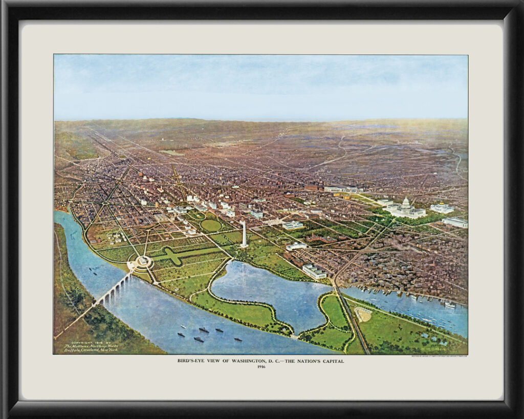 Washington DC 1892 Restored Map | Vintage City Maps