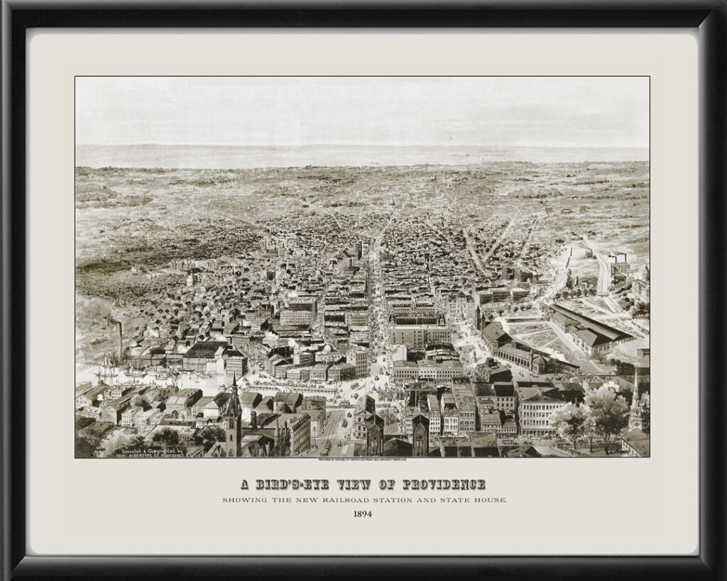 Providence RI 1894 Restored Map | Vintage City Maps