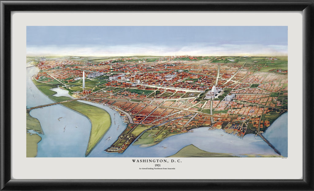 Washington DC 1901 Restored Map | Vintage City Maps