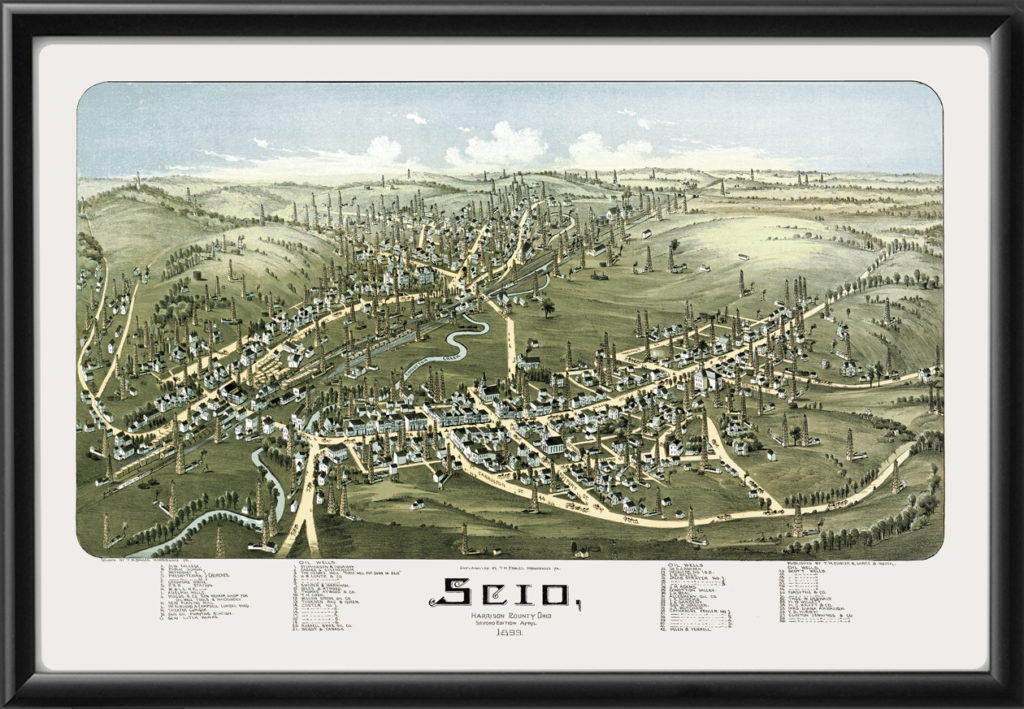 Scio OH 1899 Restored Map | Vintage City Maps