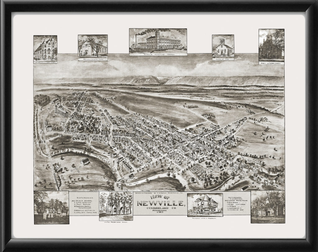 Newville PA 1903 Restored Map | Vintage City Maps