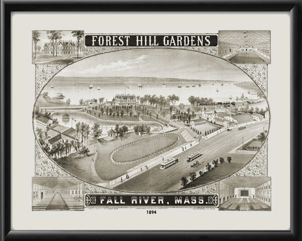 Fall River MA 1894 Restored Map | Vintage City Maps