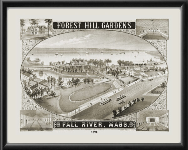 Fall River MA 1894 Restored Map | Vintage City Maps