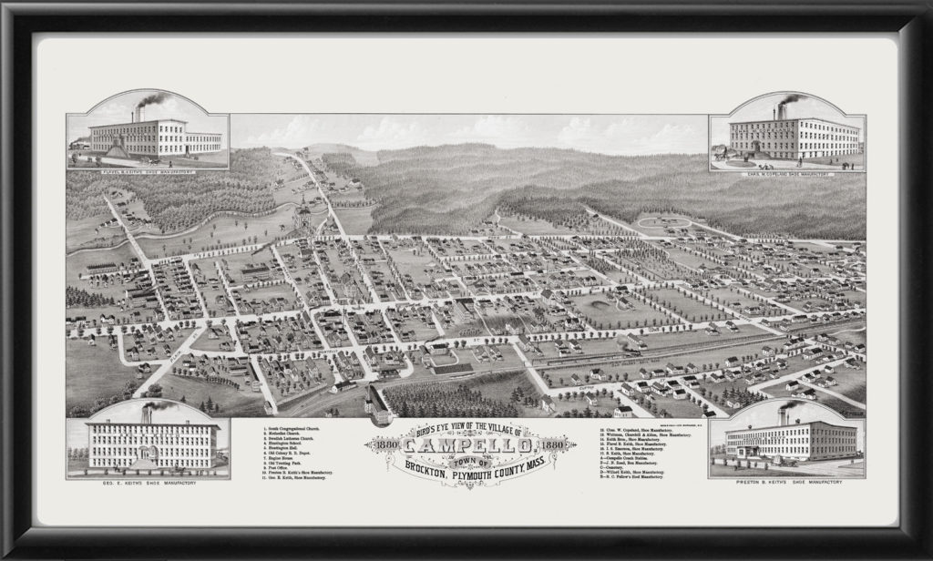 Campello MA 1880 Restored Map | Vintage City Maps