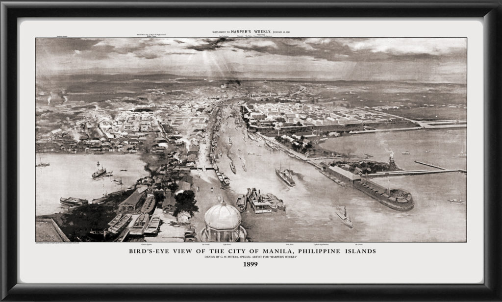 Manila Philippines 1899 Restored Map | Vintage City Maps