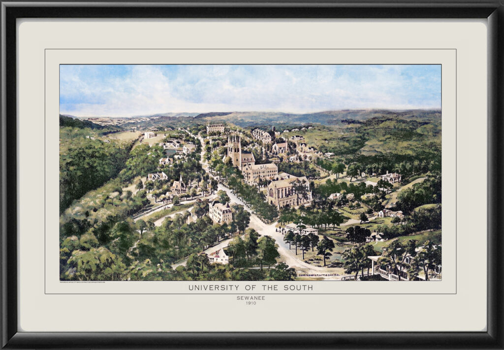 University of the South 1910 - Sewanee, TN (Color) - Vintage City Maps