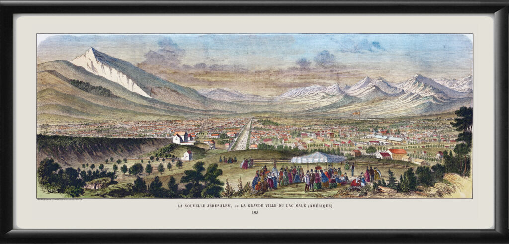Salt Lake City UT 1863 Restored Map | Vintage City Maps