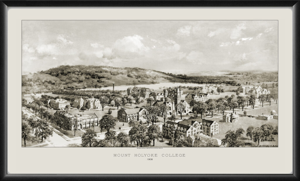 Mount Holyoke College MA 1908 - Vintage City Maps