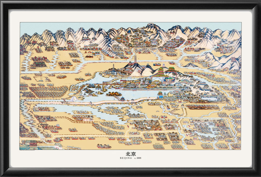 Beijing (Peking) China 1888 Restored Map | Vintage City Maps