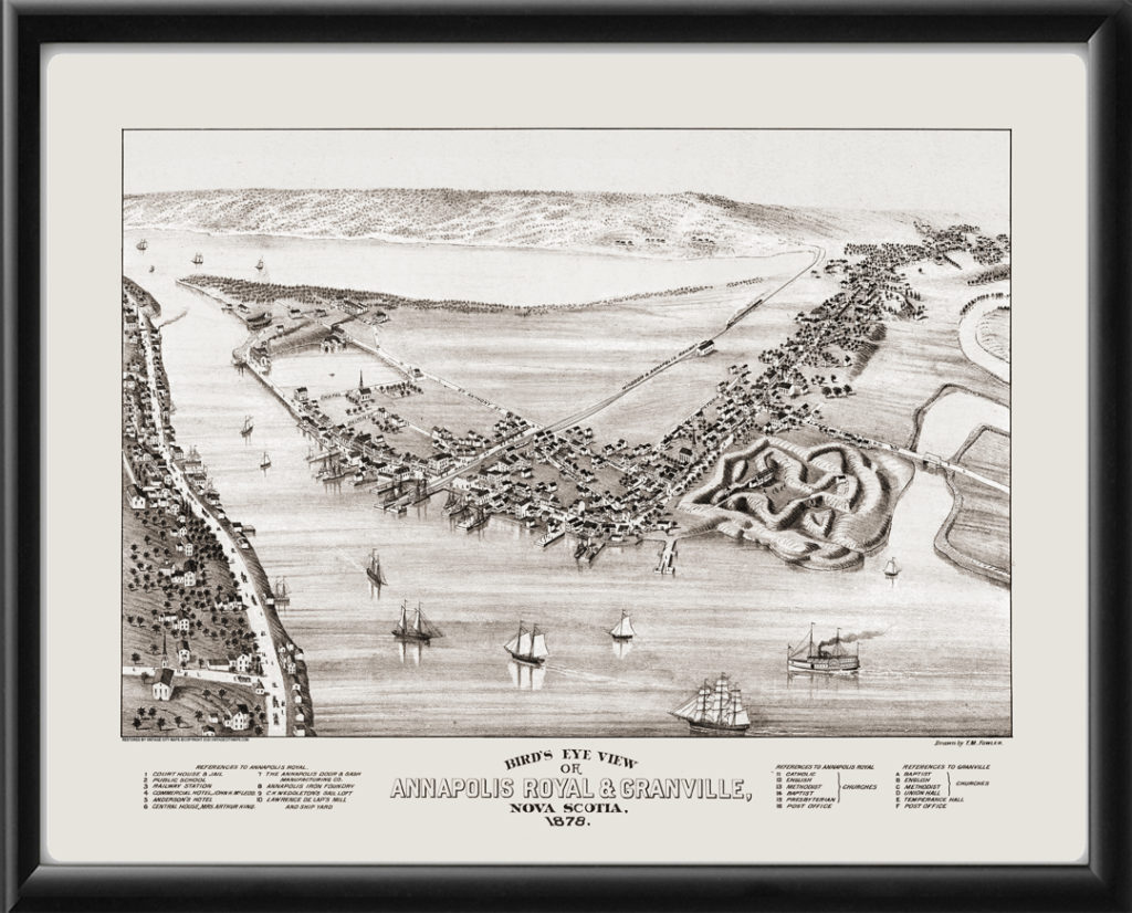 Annapolis Royal - Nova Scotia 1878 - Vintage City Maps