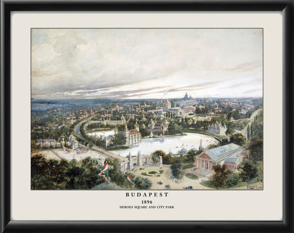 Budapest Hungary 1896 Restored Map | Vintage City Maps