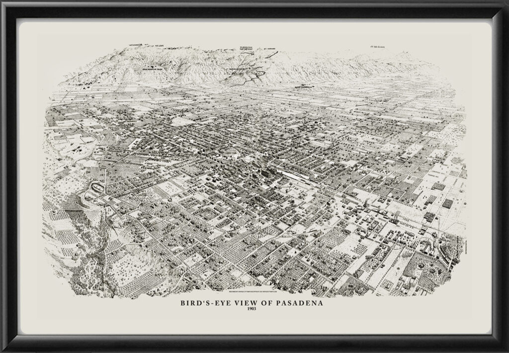 Pasadena CA 1903 Restored Map | Vintage City Maps