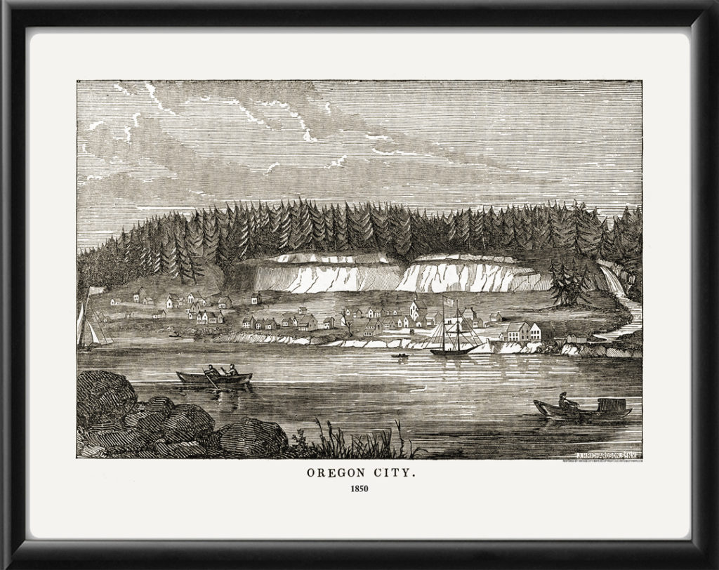 Oregon OH 1850 Restored Map | Vintage City Maps
