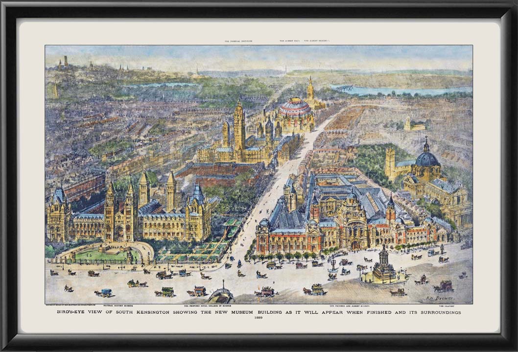 London England 1889 Restored Map | Vintage City Maps