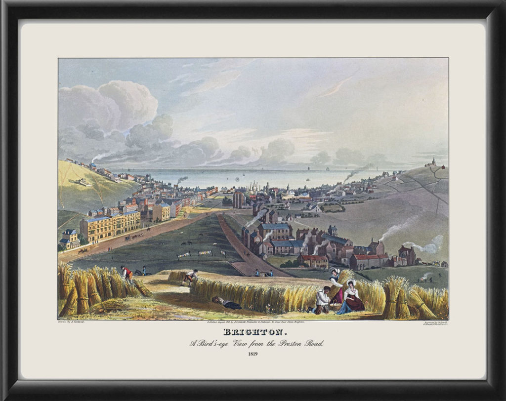 Brighton England 1819 Restored Map | Vintage City Maps